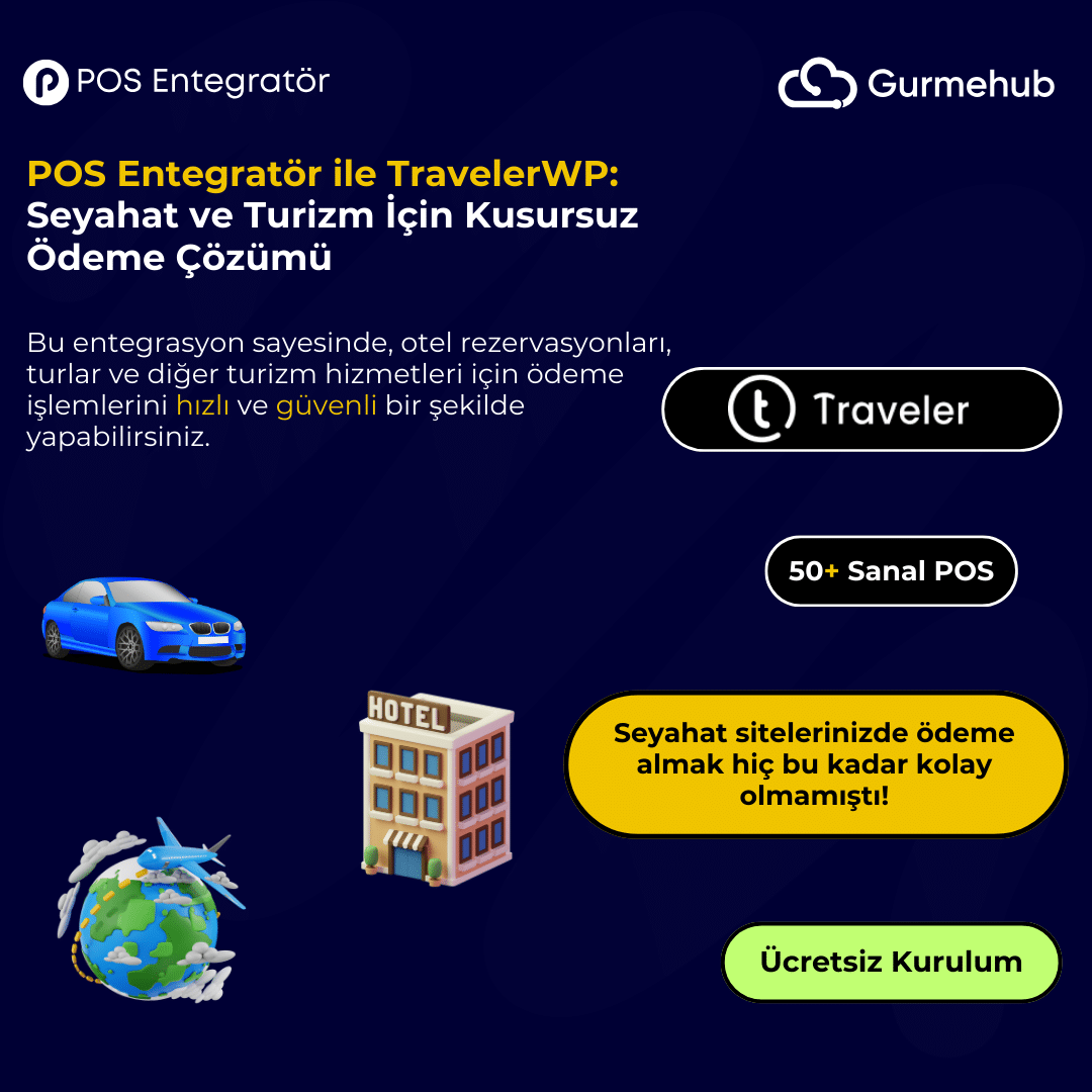 TravelerWP Sanal POS Entegrasyonu - Ödeme Eklentisi